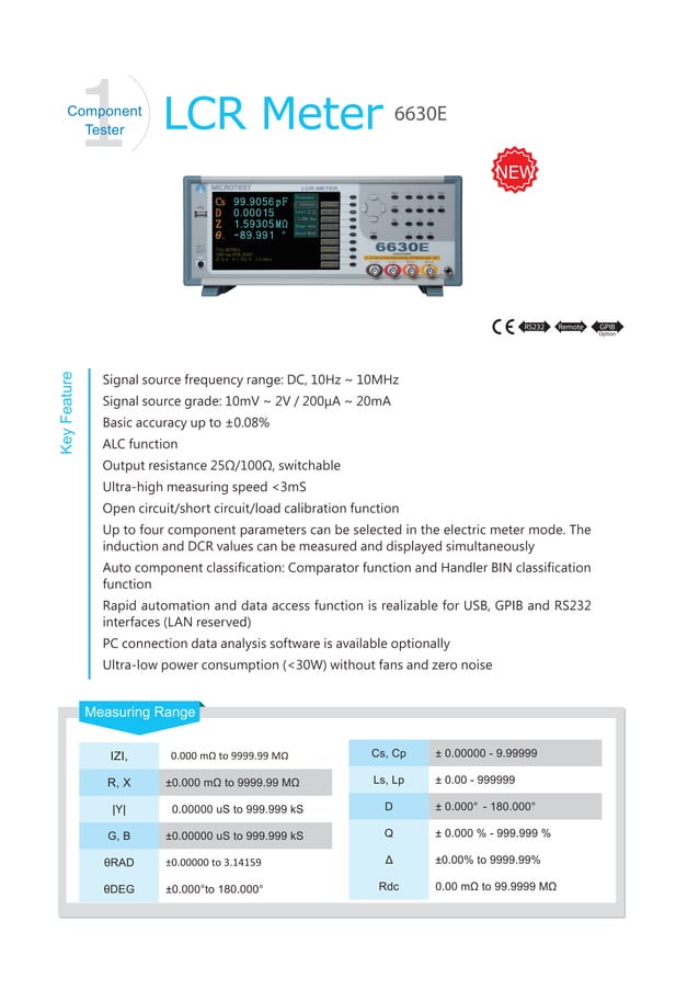 Lcr meter-6630 e | PDF