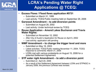 LCRA's Raw Water Supplies | PDF