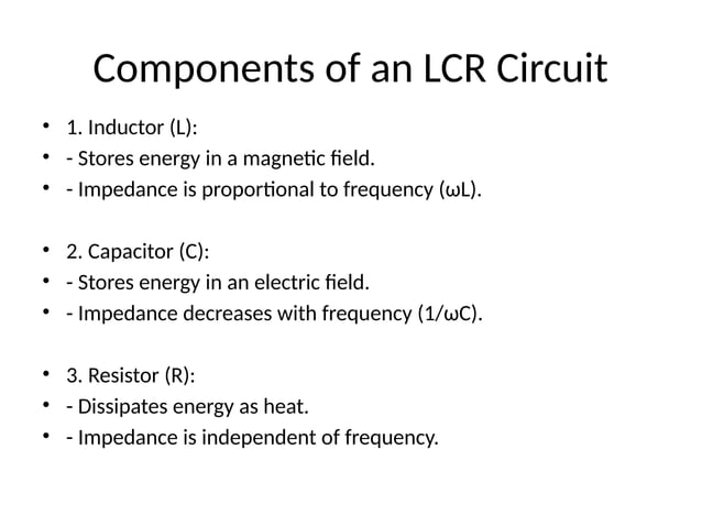 LCR circuit_Presentation_Ready To Teach_Concept | PPTX