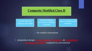 Class I , II Composites Cavity preparations | PPTX