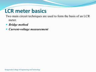 Lcr meter | PPTX