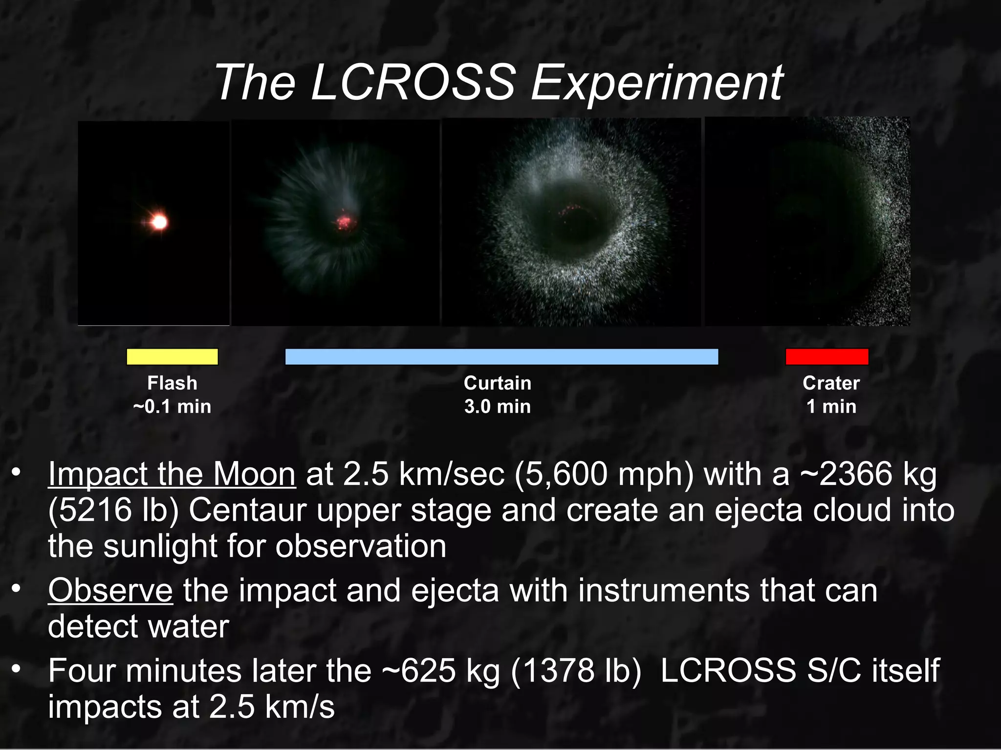 LCROSS Mission Overview & Results ( | PPT