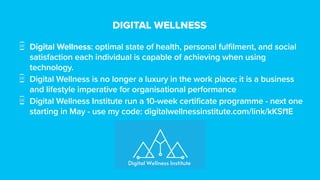 Introduction to Cyberpsychology, Digital Wellness, and Digital ...