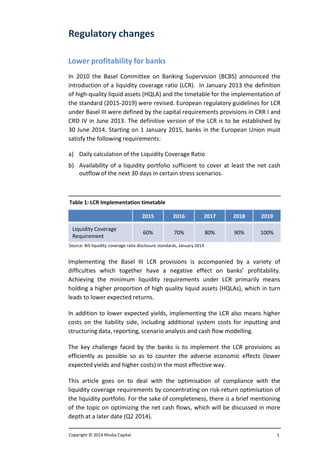 LCR Portfoliooptimisation | PDF