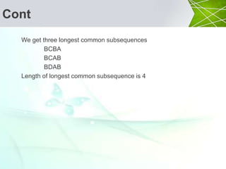 Longest Common Subsequence | PPTX