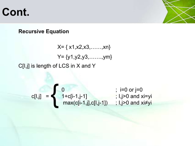 Longest Common Subsequence Pptx Programming Languages Computing