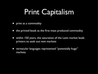 Lcs #4 The Nation State And Print Capitalism | PPT