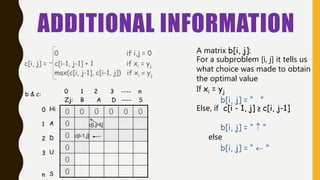 Longest Common Sub-sequence (LCS) | PPTX