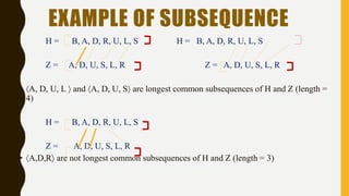 Longest Common Sub-sequence (LCS) | PPTX