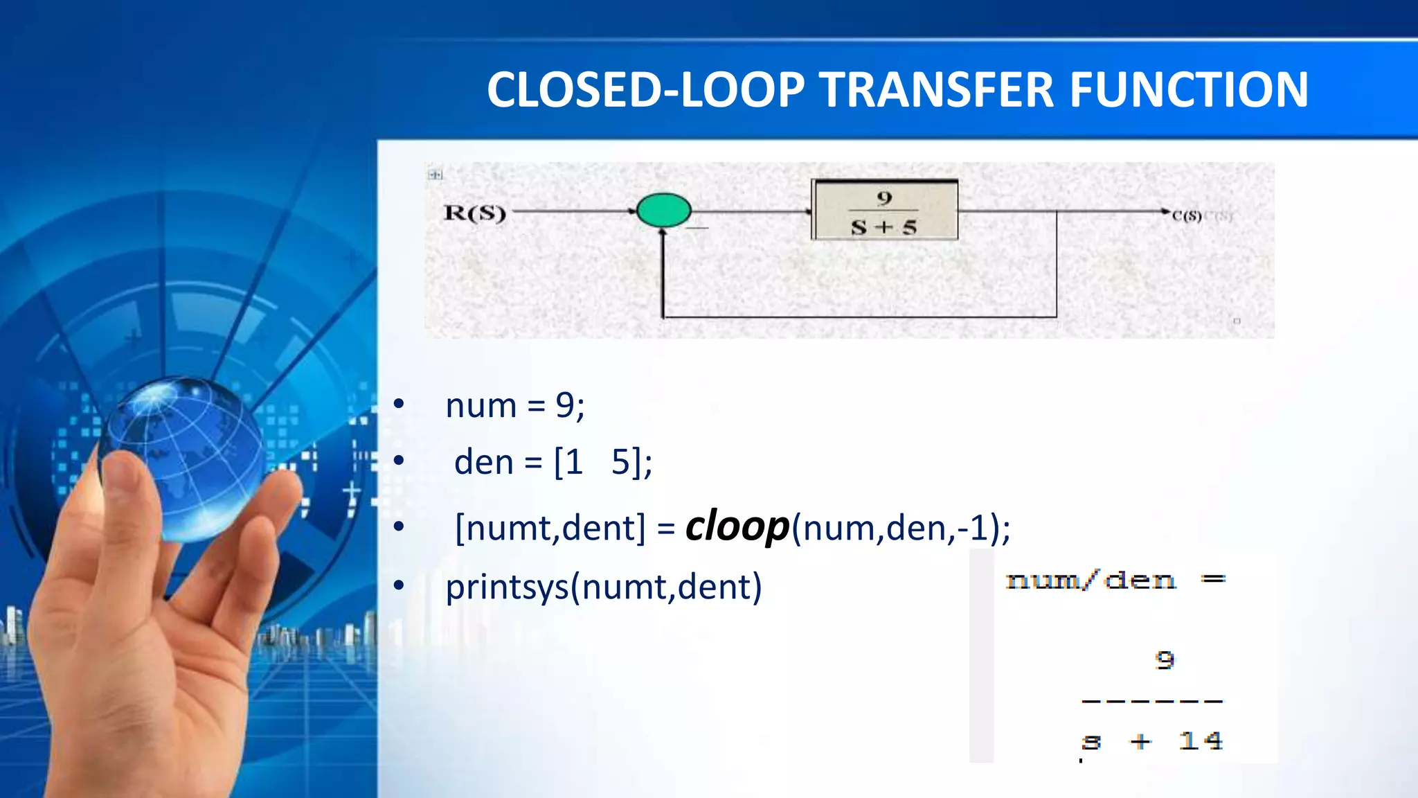 Control System toolbox in Matlab | PPTX