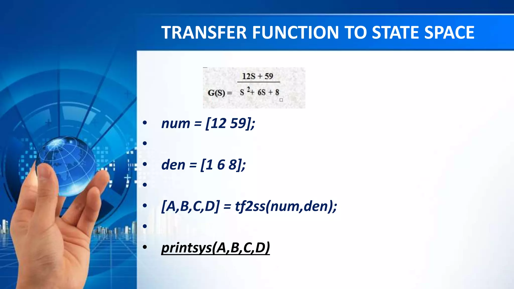 Control System toolbox in Matlab | PPTX