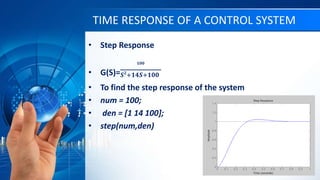 Control System toolbox in Matlab | PPTX