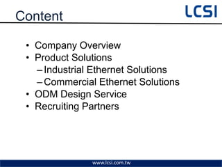 LCSI Overview | PPTX