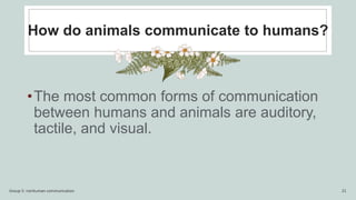 Non-Human Communication | PPTX