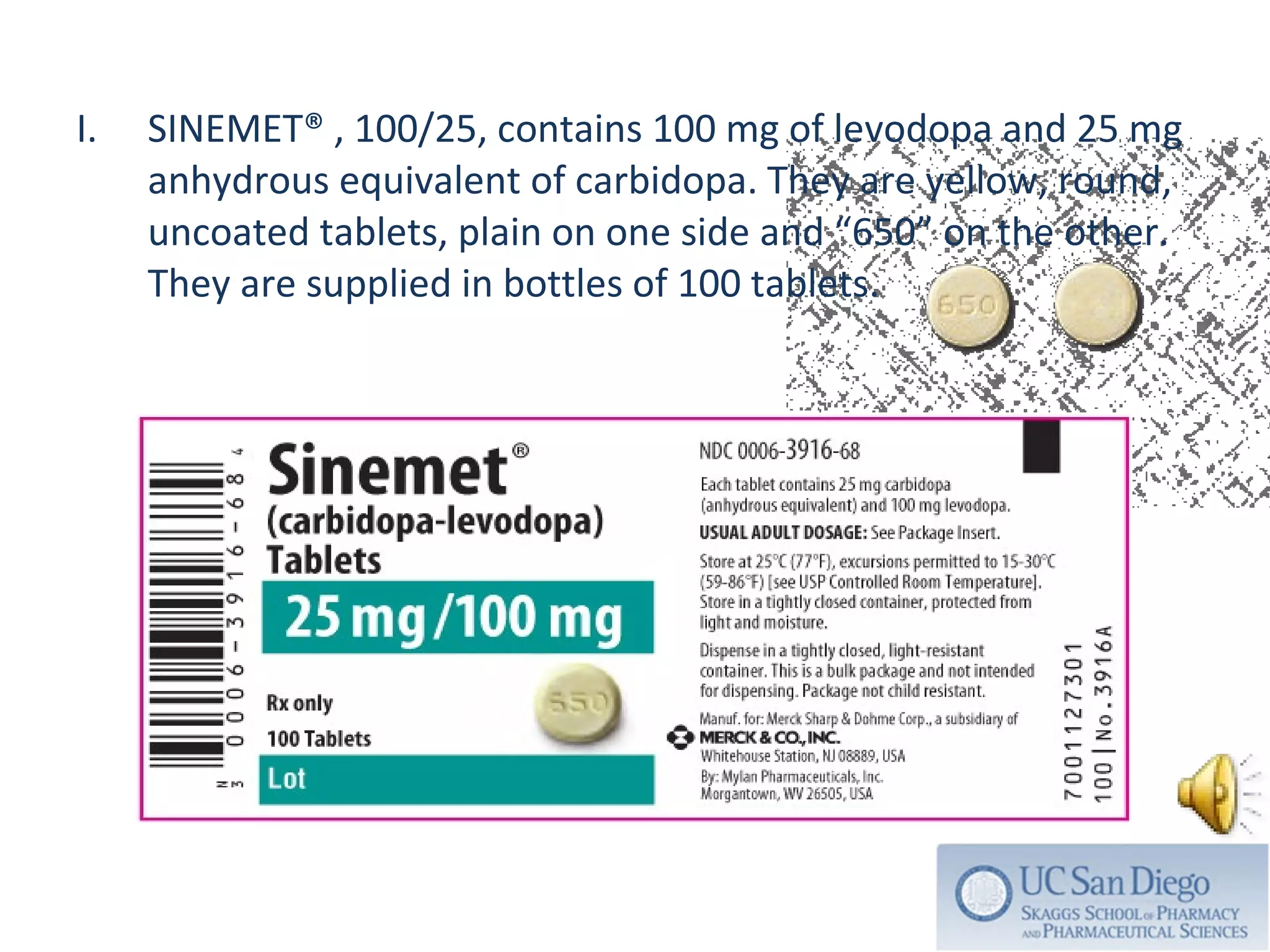Parkinson drug sinemet-LIFE CYCLE STRATEGIC PLAN | PPT