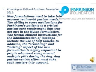 Parkinson drug sinemet-LIFE CYCLE STRATEGIC PLAN | PPT