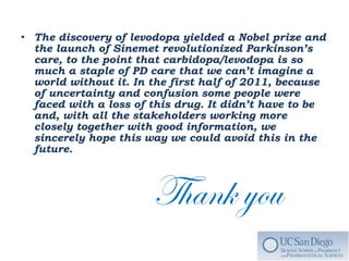 Parkinson drug sinemet-LIFE CYCLE STRATEGIC PLAN | PPT