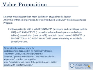 Parkinson drug sinemet-LIFE CYCLE STRATEGIC PLAN | PPT