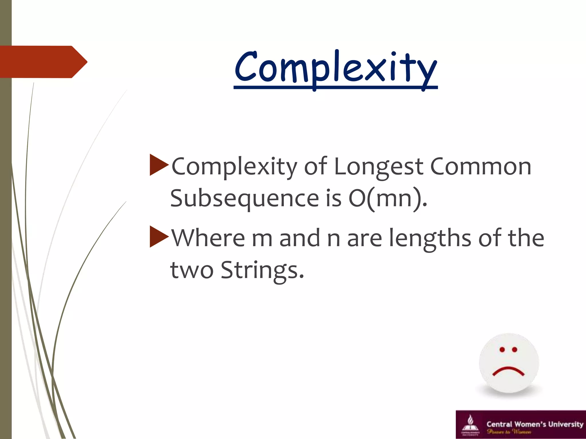 Longest Common Subsequence Ppt Programming Languages Computing
