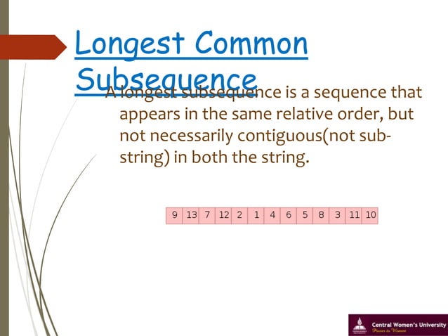 Longest Common Subsequence Ppt Programming Languages Computing