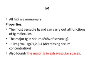 Lctr 3 Immunoglobin structures and functions | PPTX