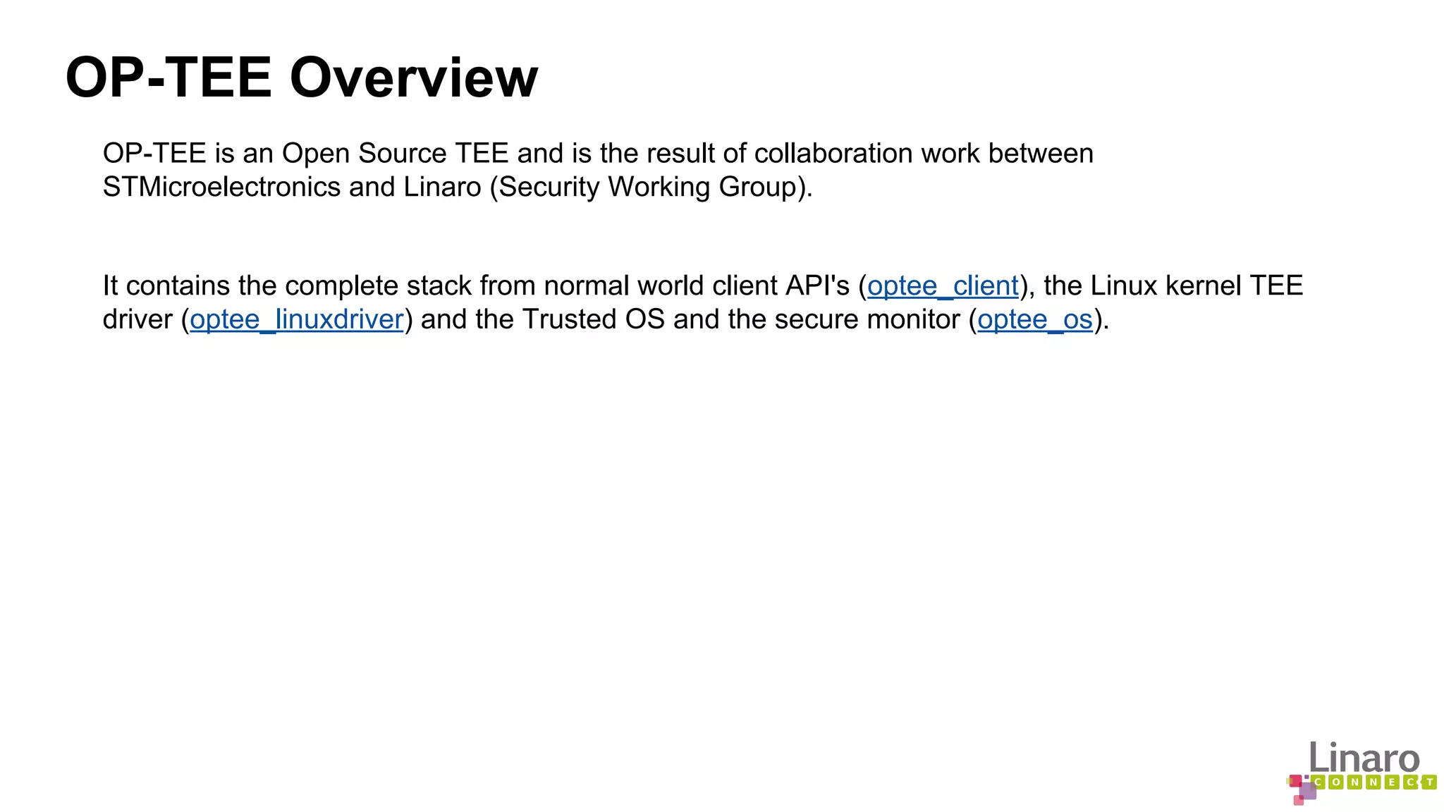 LCU14-103: How to create and run Trusted Applications on OP-TEE | PDF