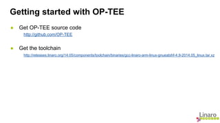 LCU14 302- How to port OP-TEE to another platform | PDF