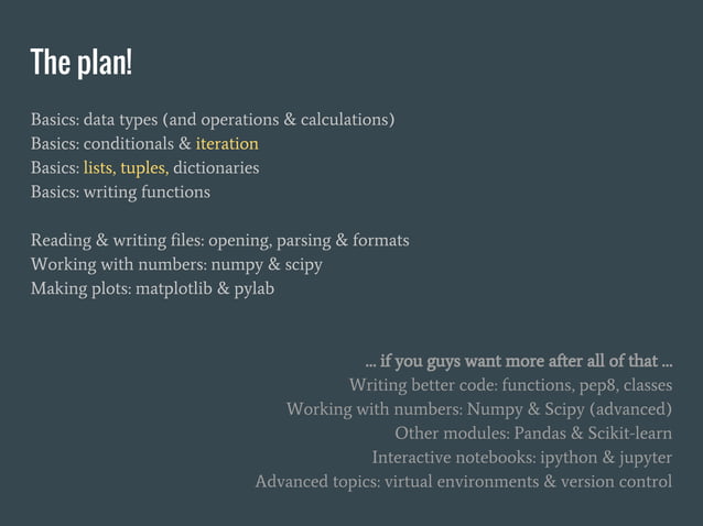 Class 5: If, while & lists | PDF