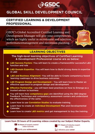Discover the Benefits of learning and development certificate | PDF