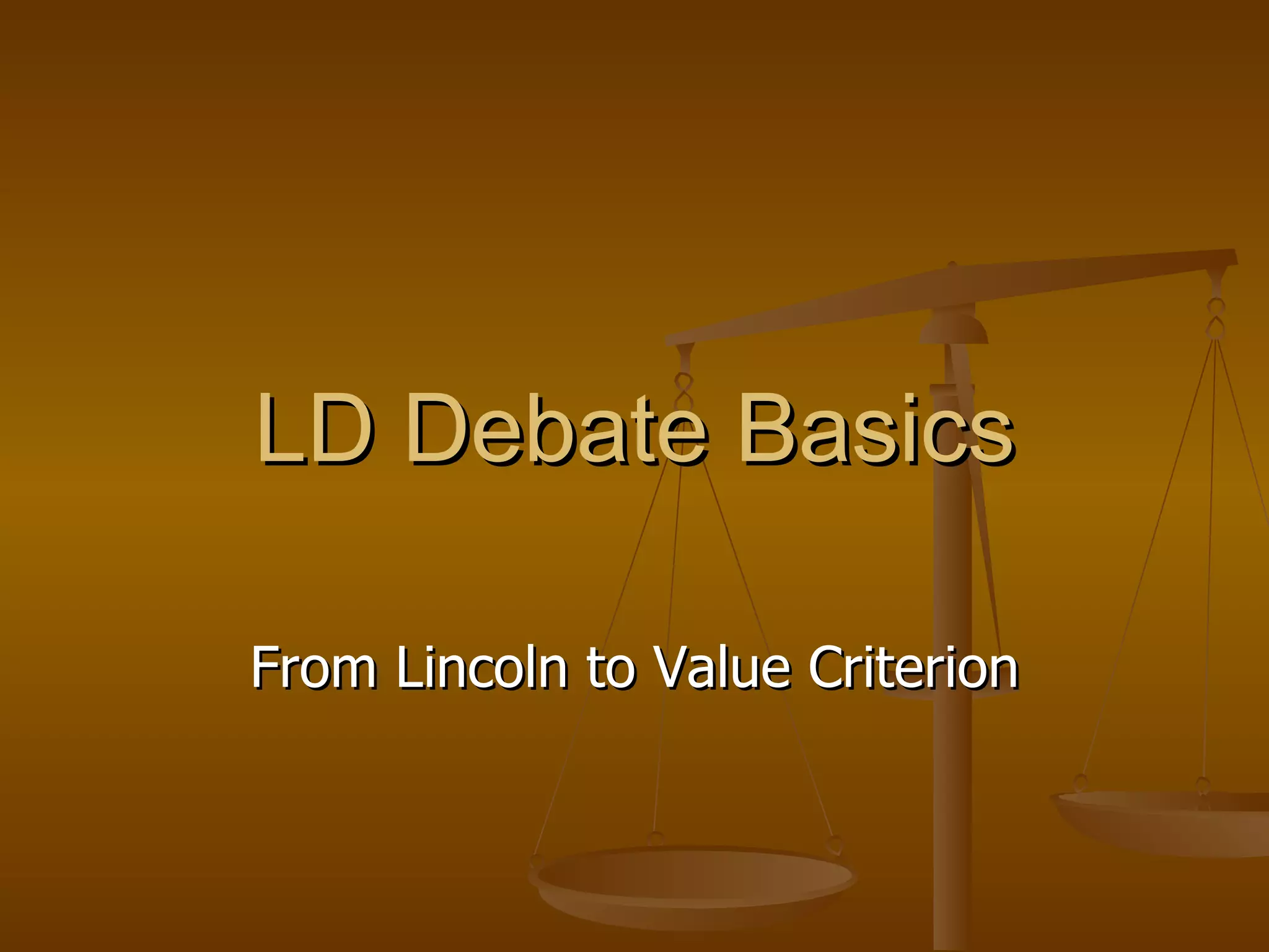 Ld Debate Basics Novdec 2008 | PPT