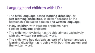 Learning Disabilities in writing | PPT