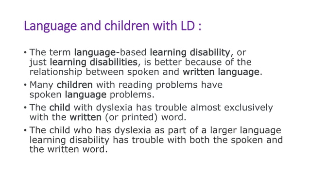 Learning Disabilities in writing | PPT