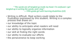 Learning Disabilities in writing | PPTX