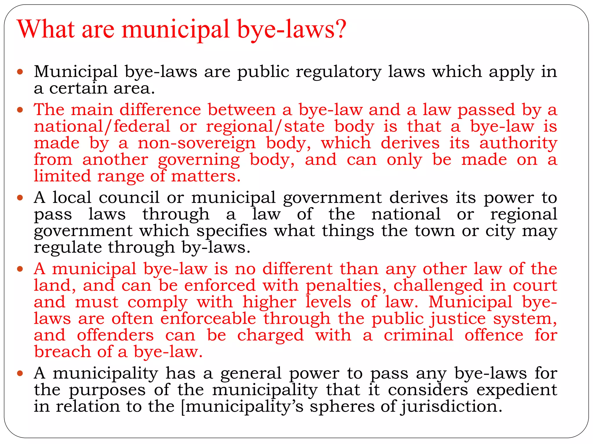 Bye-laws | PPTX