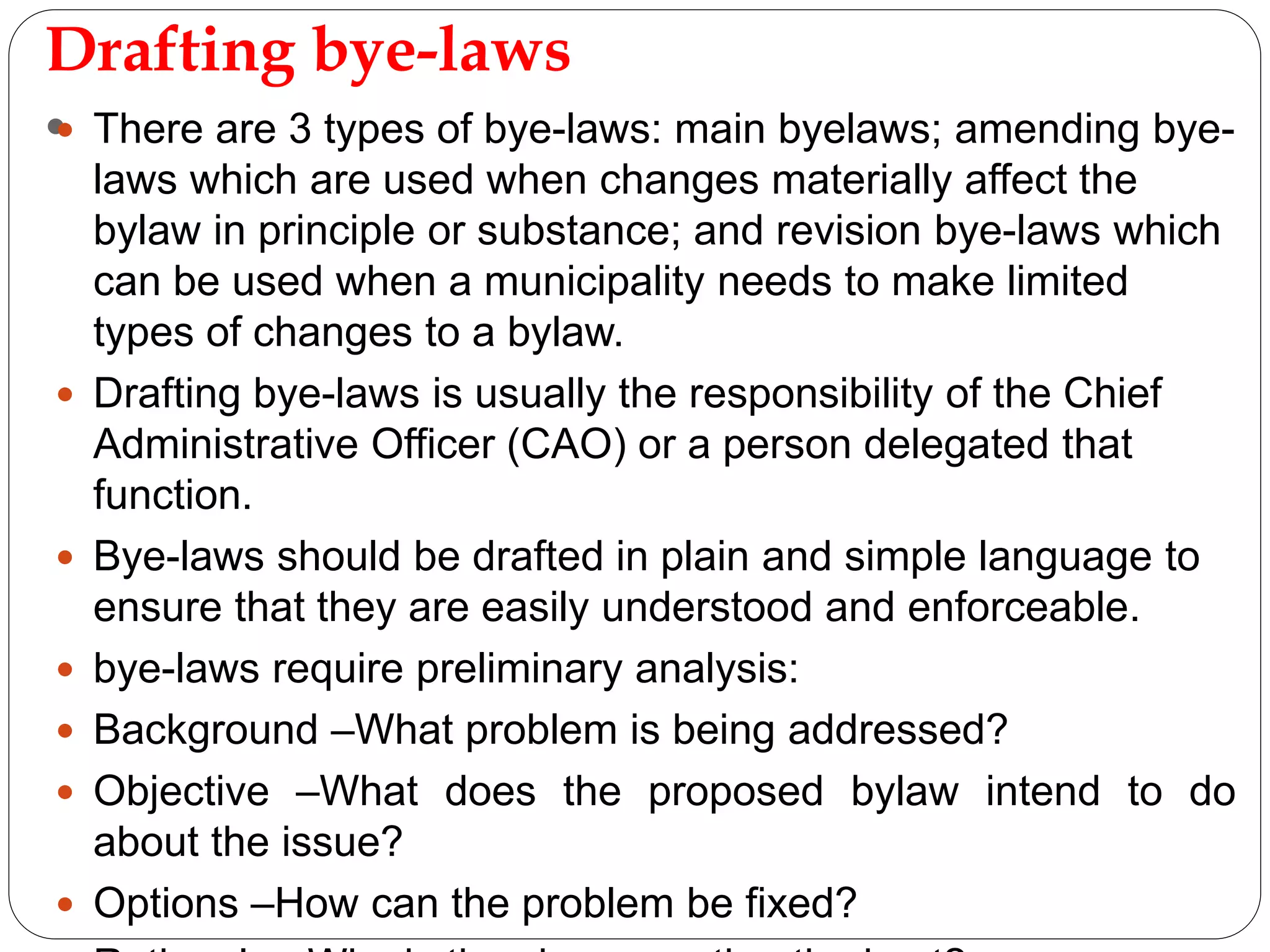 Bye-laws | PPTX