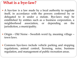 Bye-laws | PPTX