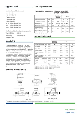 620C/620MC Sensus: contatore volumetrico con corpo in materiale ...