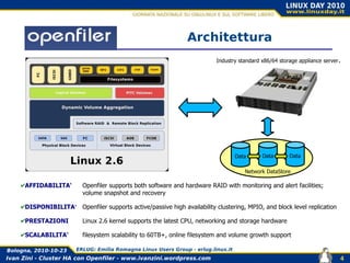 LinuxDay 2010: Cluster Ha Con Openfiler | PPT