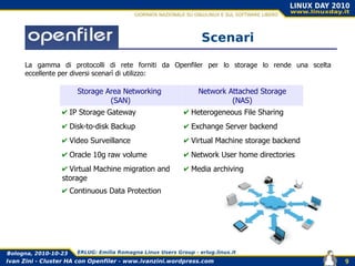 LinuxDay 2010: Cluster Ha Con Openfiler | PPT