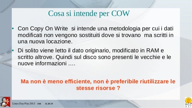 Giochiamo ai COW-boy : zfs & btrfs
