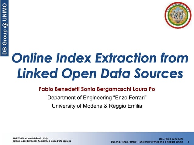 Online Index Extraction from Linked Open Data Sources | PPT