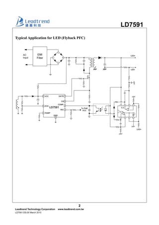 Original Transition-Mode PFC Controller IC LD7591GS 7591 SOP-8 New Leadtrend | PDF