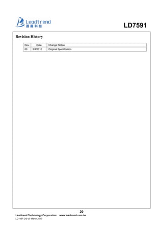 Original Transition-Mode PFC Controller IC LD7591GS 7591 SOP-8 New Leadtrend | PDF