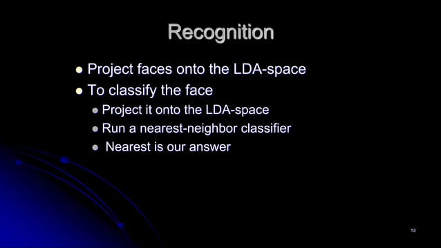 Face Recognition Using Lda Pptx Computing Technology And Computing