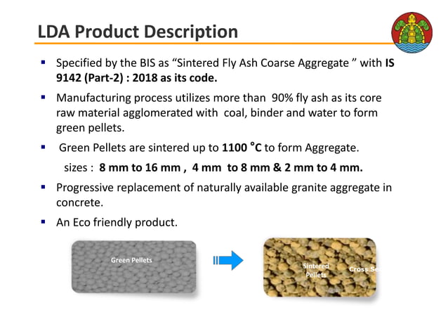 LDA - LOW DENSITY FLYASH AGGREGATES | PPT