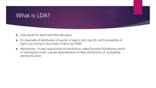 Lda and it's applications | PPTX