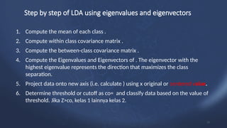 Linear discriminant analysis dalam materi operational reasearch | PPTX
