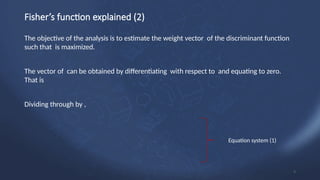 Linear discriminant analysis dalam materi operational reasearch | PPTX
