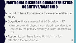 LD, ADHD, ED | PPTX