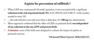 Low dose aspirin use during pregnancy 2021 | PDF